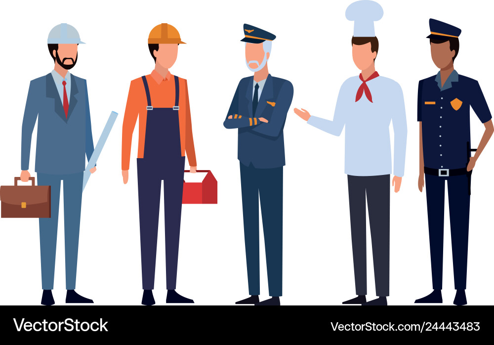 Jobs and professions avatar Royalty Free Vector Image