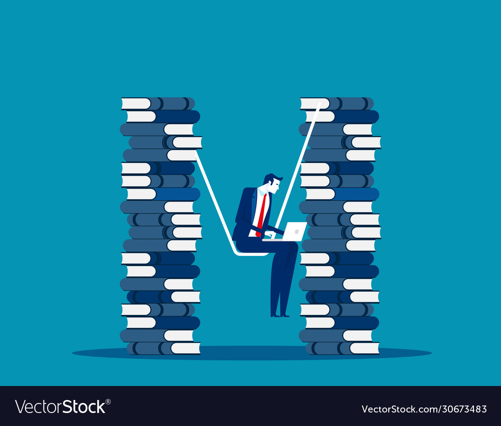 Learning and development book knowledge Royalty Free Vector