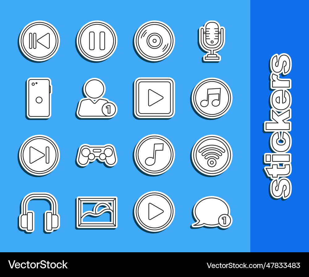 Set line speech bubble chat wi-fi wireless Vector Image