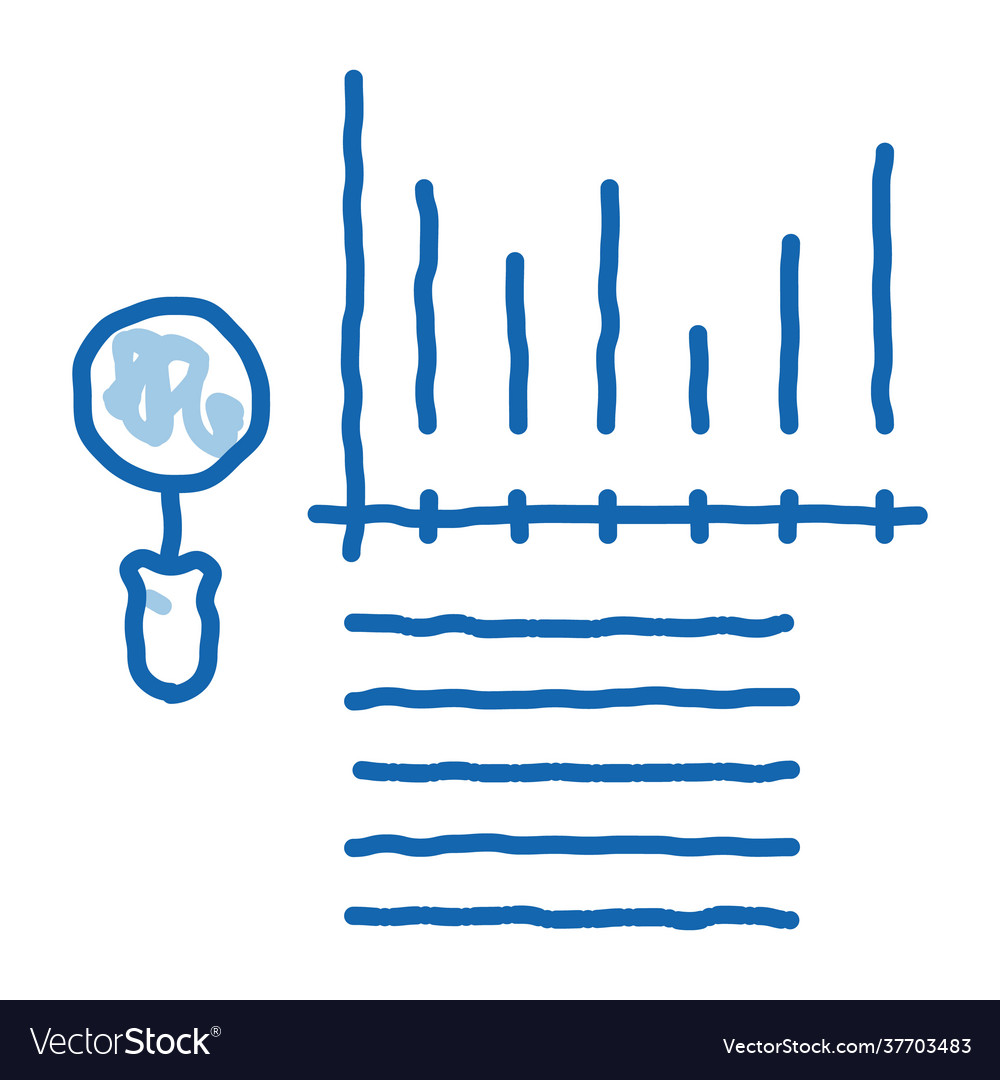 Study bar graph search engine optimization doodle Vector Image