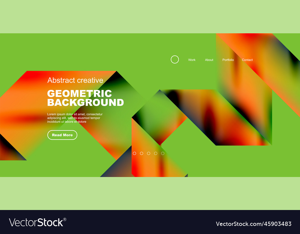 Triangles with fluid gradients abstract landing Vector Image