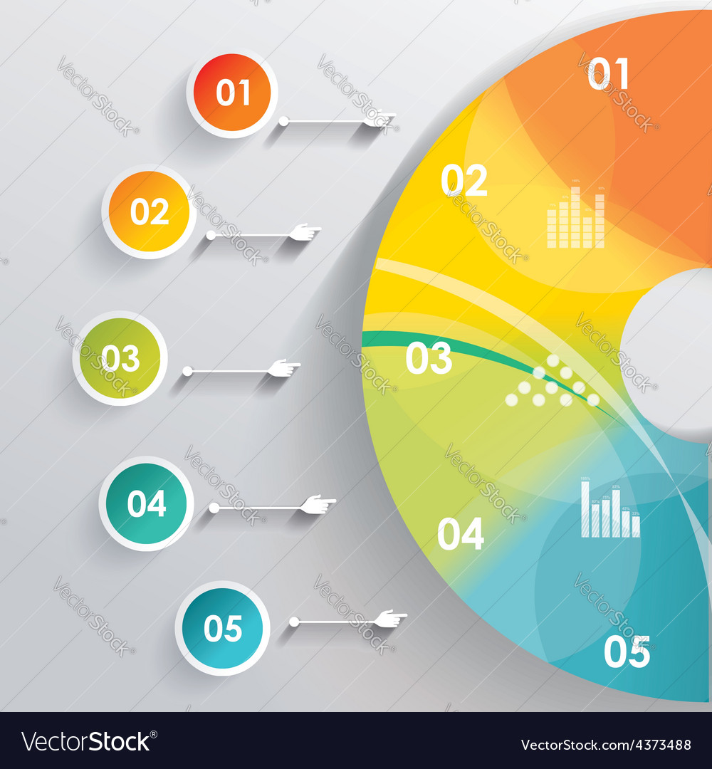 3d infographic can be used for number options Vector Image