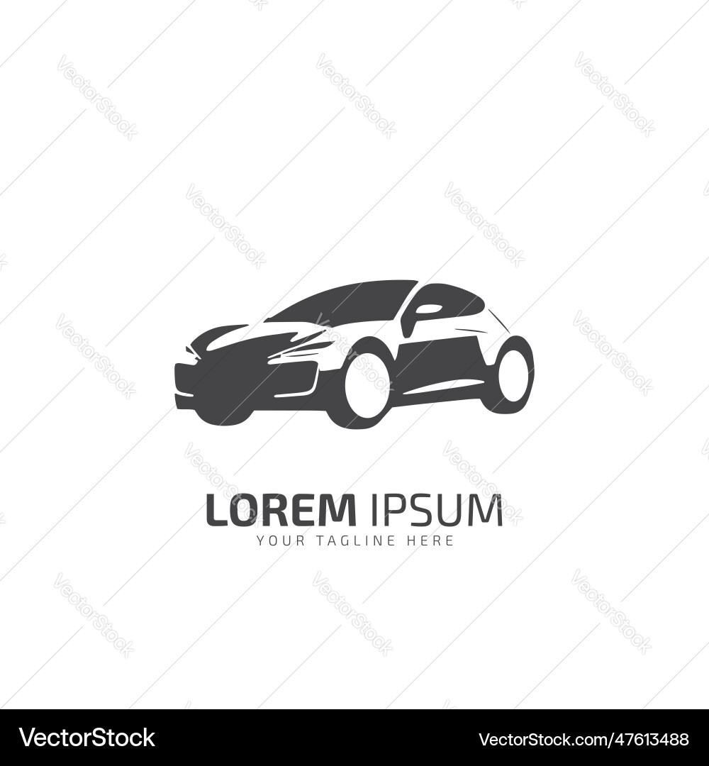 Car logo icon design isolated on white background Vector Image