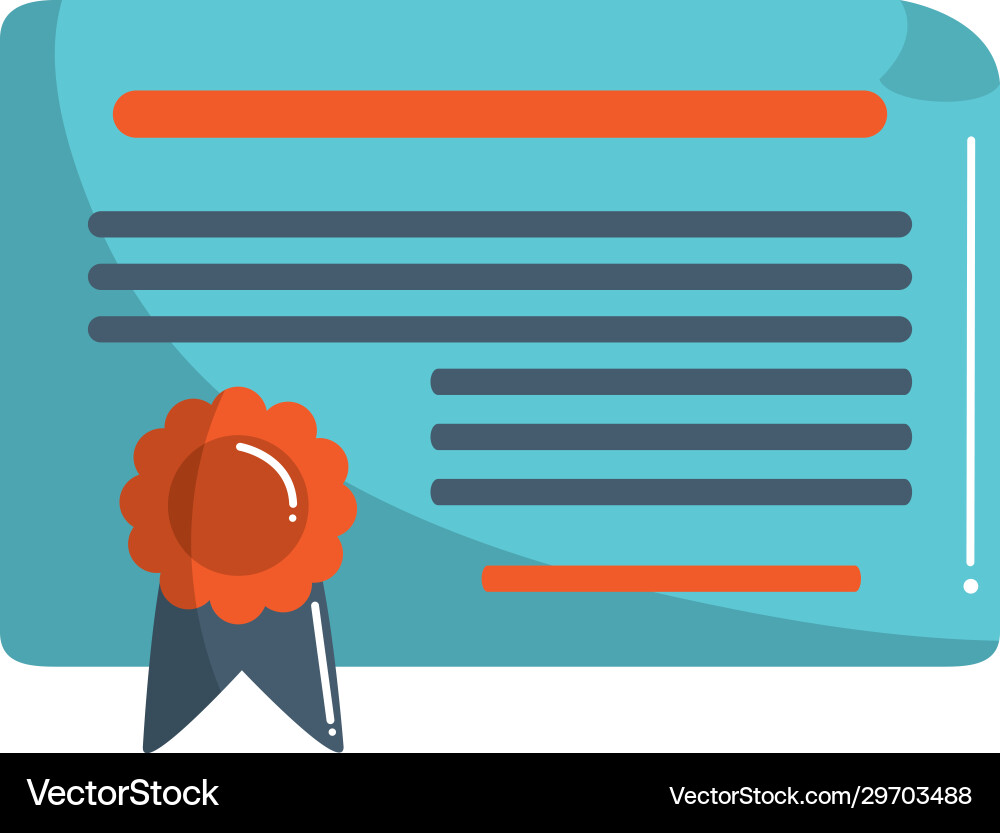 Certificate document money business financial Vector Image