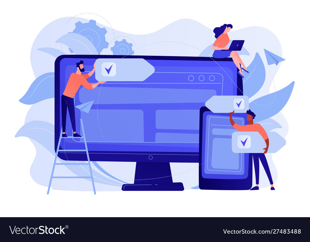 Cross-platform software concept Royalty Free Vector Image