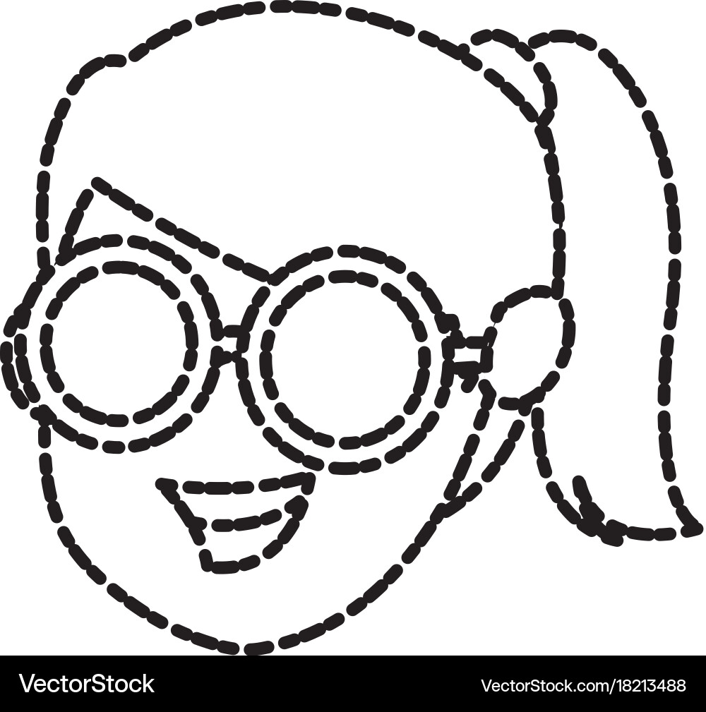 Girl faceless cartoon Royalty Free Vector Image