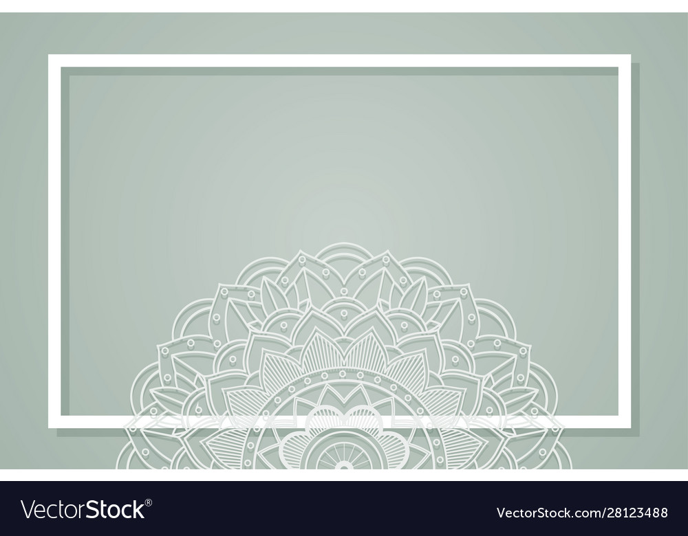 Gray background with mandala patterns Royalty Free Vector