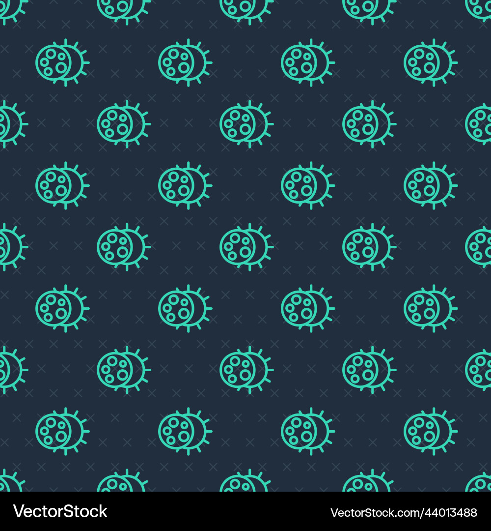 Green line eclipse of the sun icon isolated Vector Image