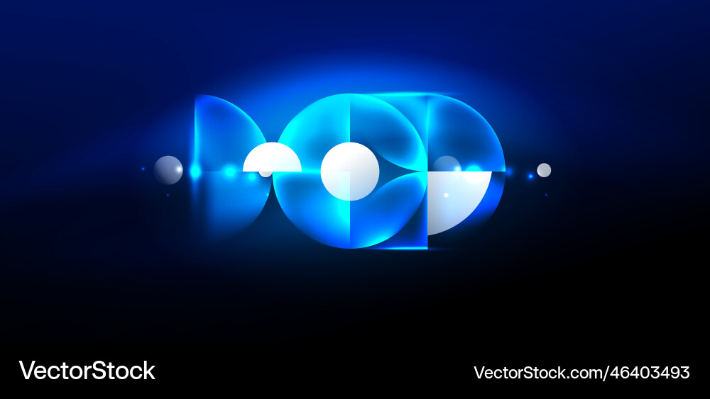 Abstract background blue shiny glowing neon color Vector Image
