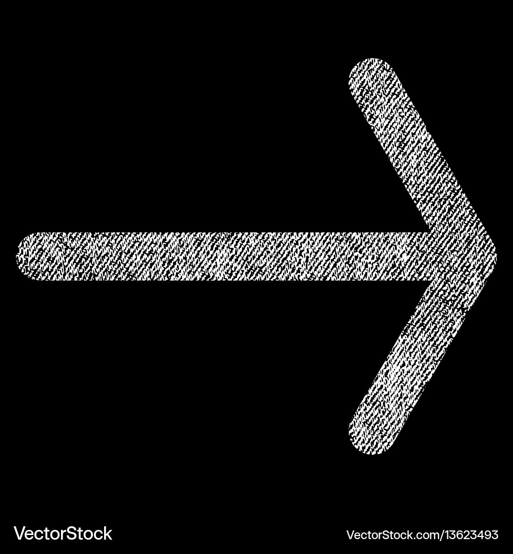 Arrow right fabric textured icon Royalty Free Vector Image