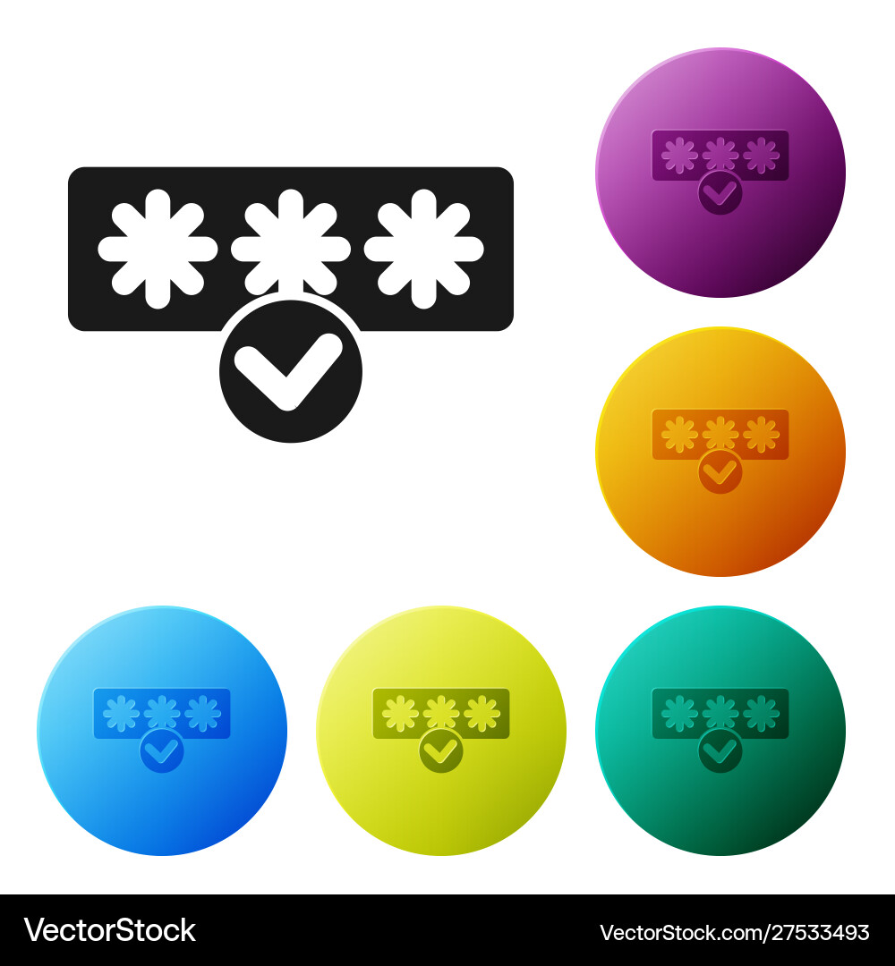 Black password protection and safety access icon Vector Image