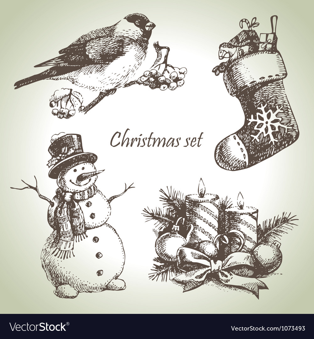 Christmas set Royalty Free Vector Image - VectorStock