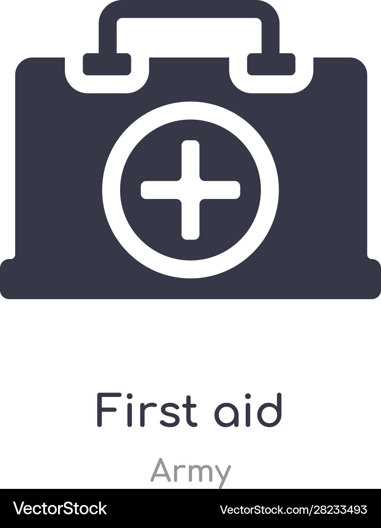 First aid icon isolated aid icon from army Vector Image