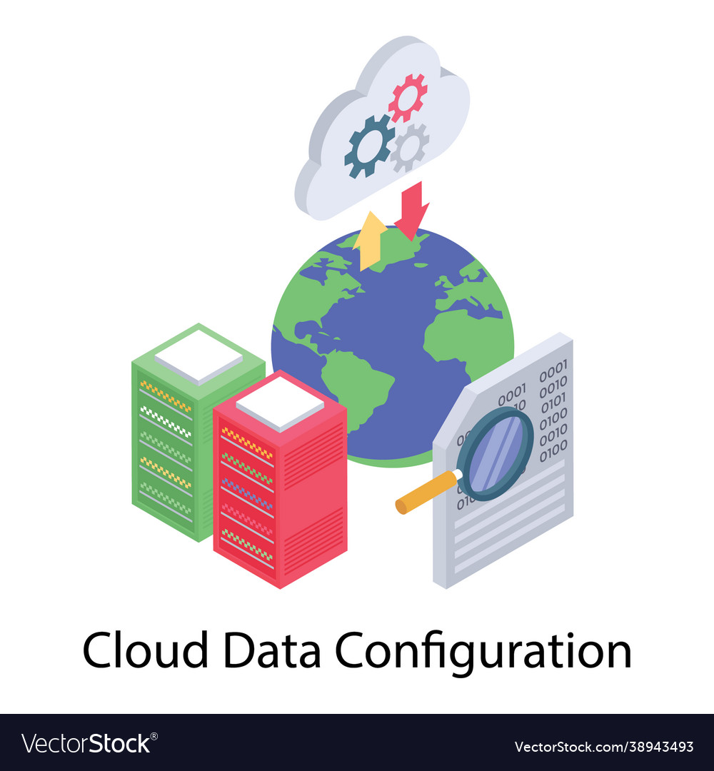 Global data configuration Royalty Free Vector Image