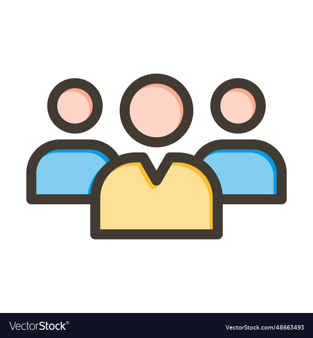 Hrm thick line filled colors icon for personal Vector Image