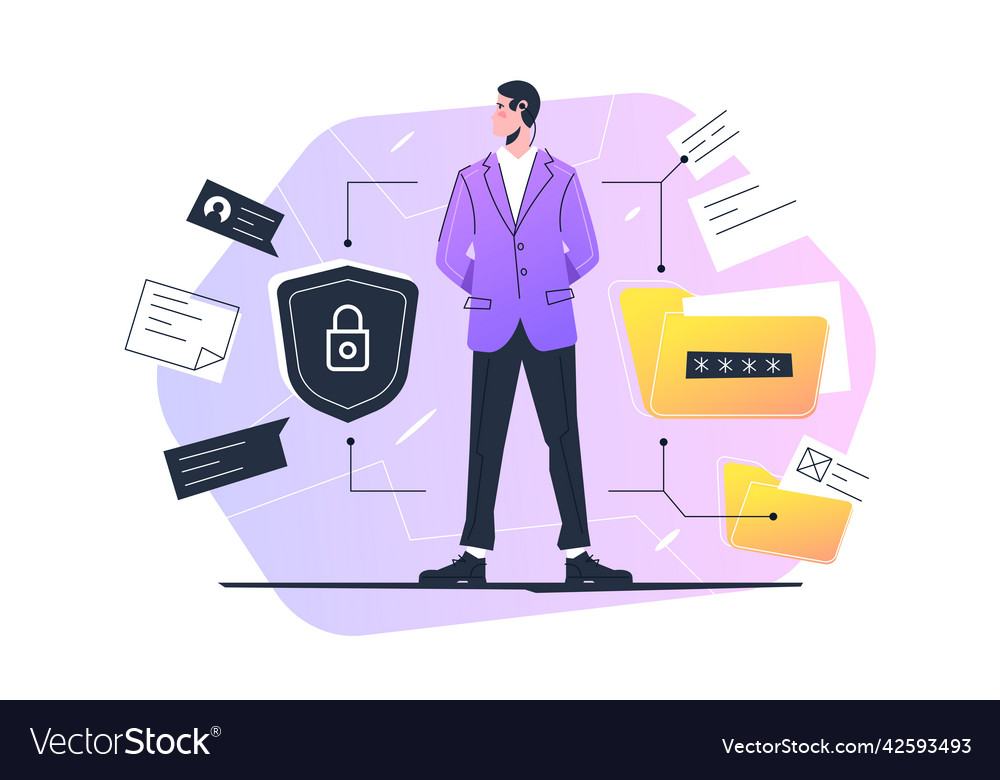 Information security and data protection Vector Image