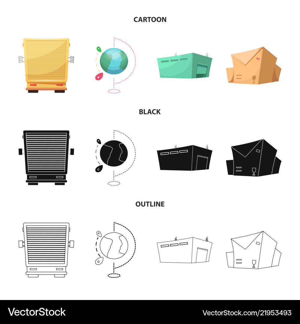 Isolated object of goods and cargo logo Royalty Free Vector