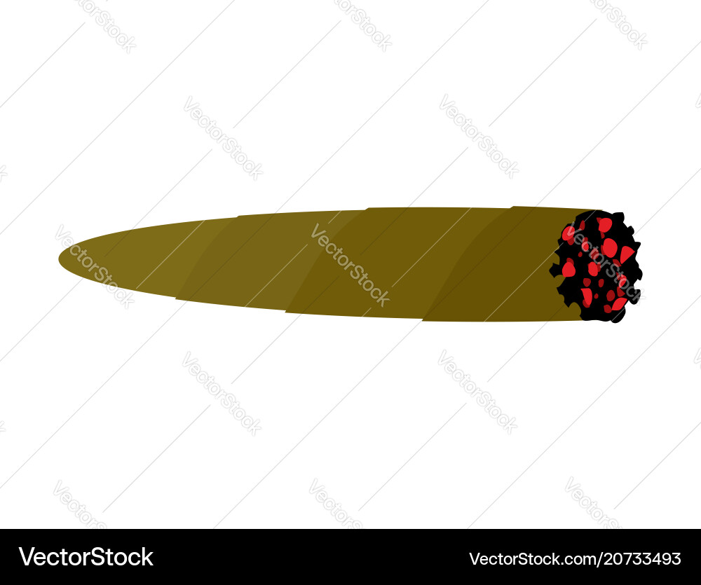 Joint spliff marijuana cannabis cigarette drugs Vector Image