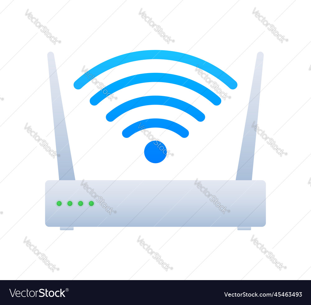 Network Router 3d Wifi Router Internet Service Vector Image
