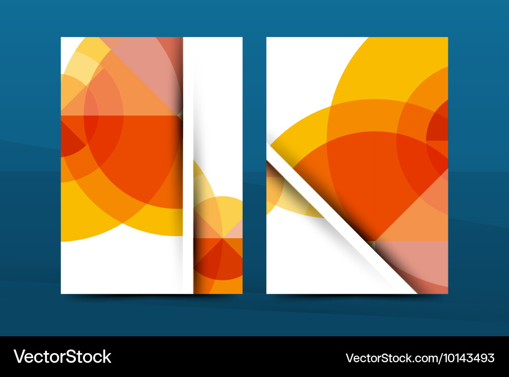 Orange annual report a4 cover brochure template Vector Image