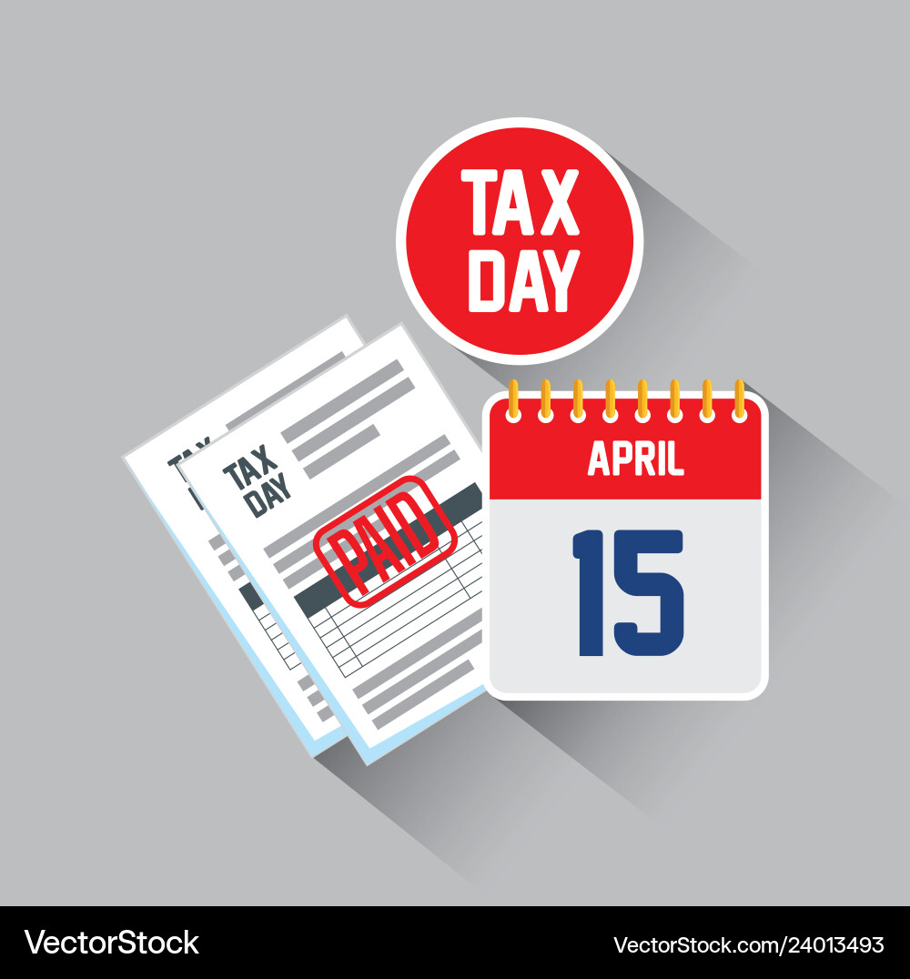 Service tax report document with calendar Vector Image