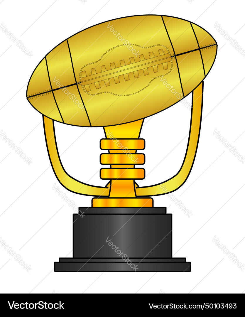 Soccer football spoof trophy Royalty Free Vector Image