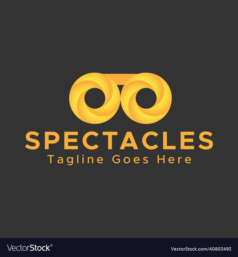 Spectacles logo yellow gradient color Royalty Free Vector Spectacles logo yellow gradient color Royalty Free Vector