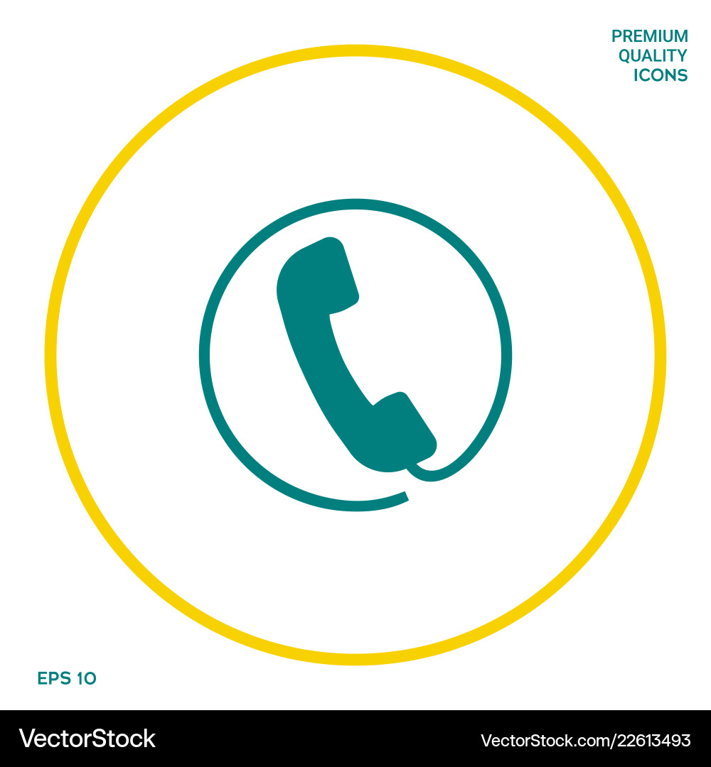 Telephone handset surrounded by a cord Royalty Free Vector