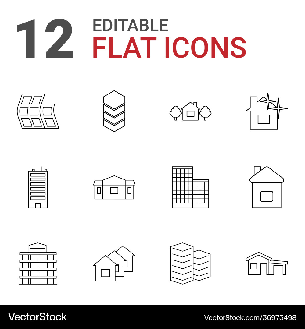 12 residential icons Royalty Free Vector Image