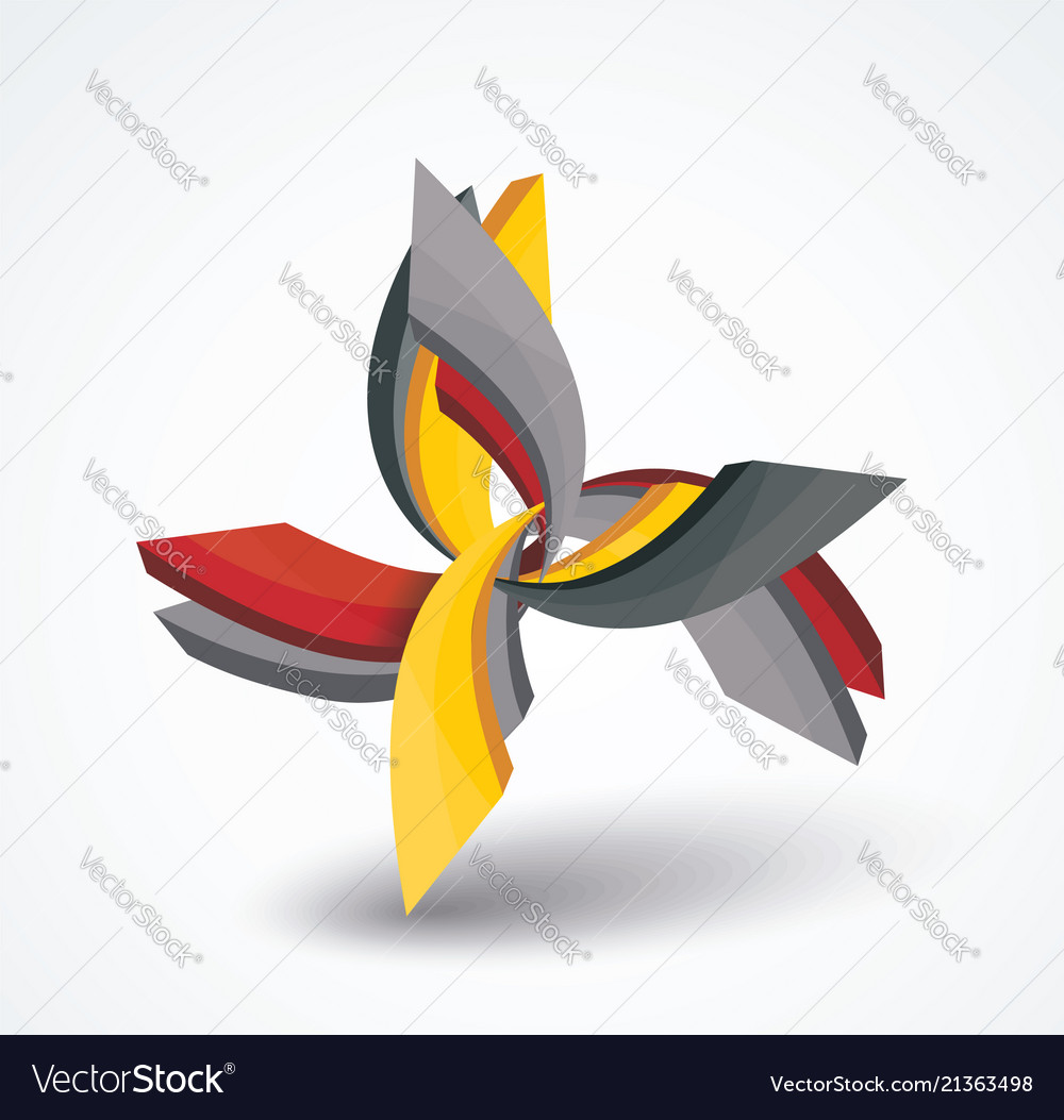 Abstract 3d symbol element shape design icon Vector Image