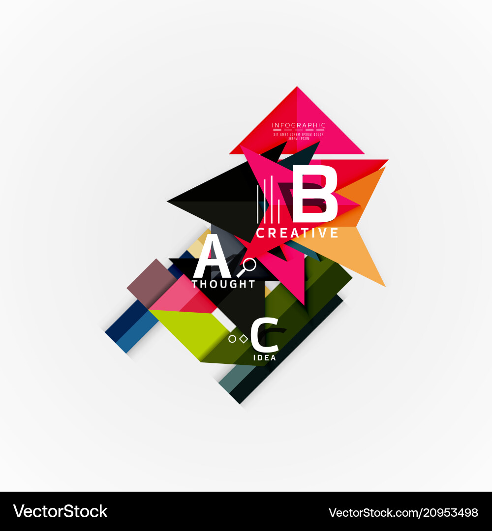 Abstract geometric option infographic banners a b Vector Image