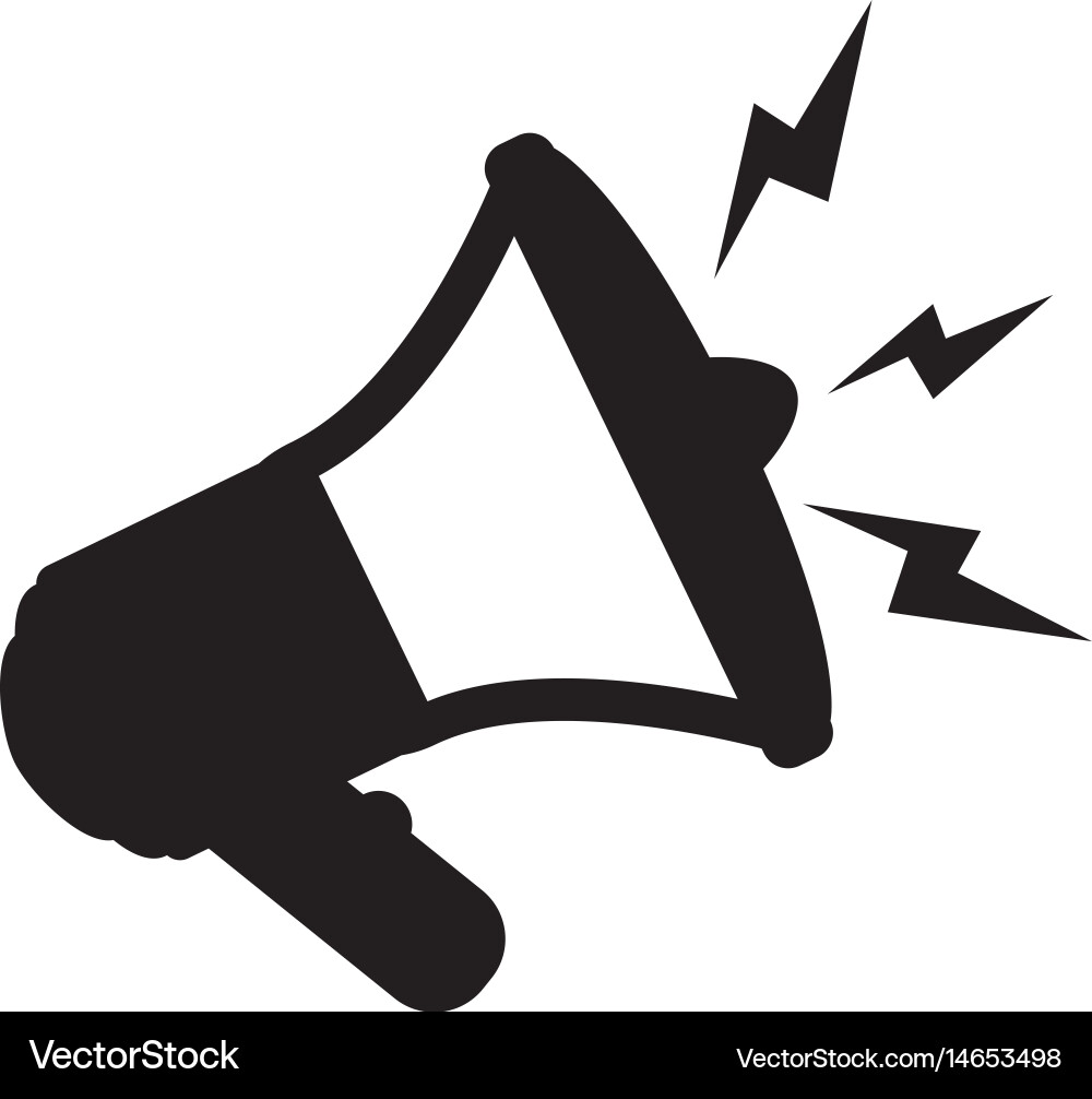 Bullhorn advertising symbol Royalty Free Vector Image