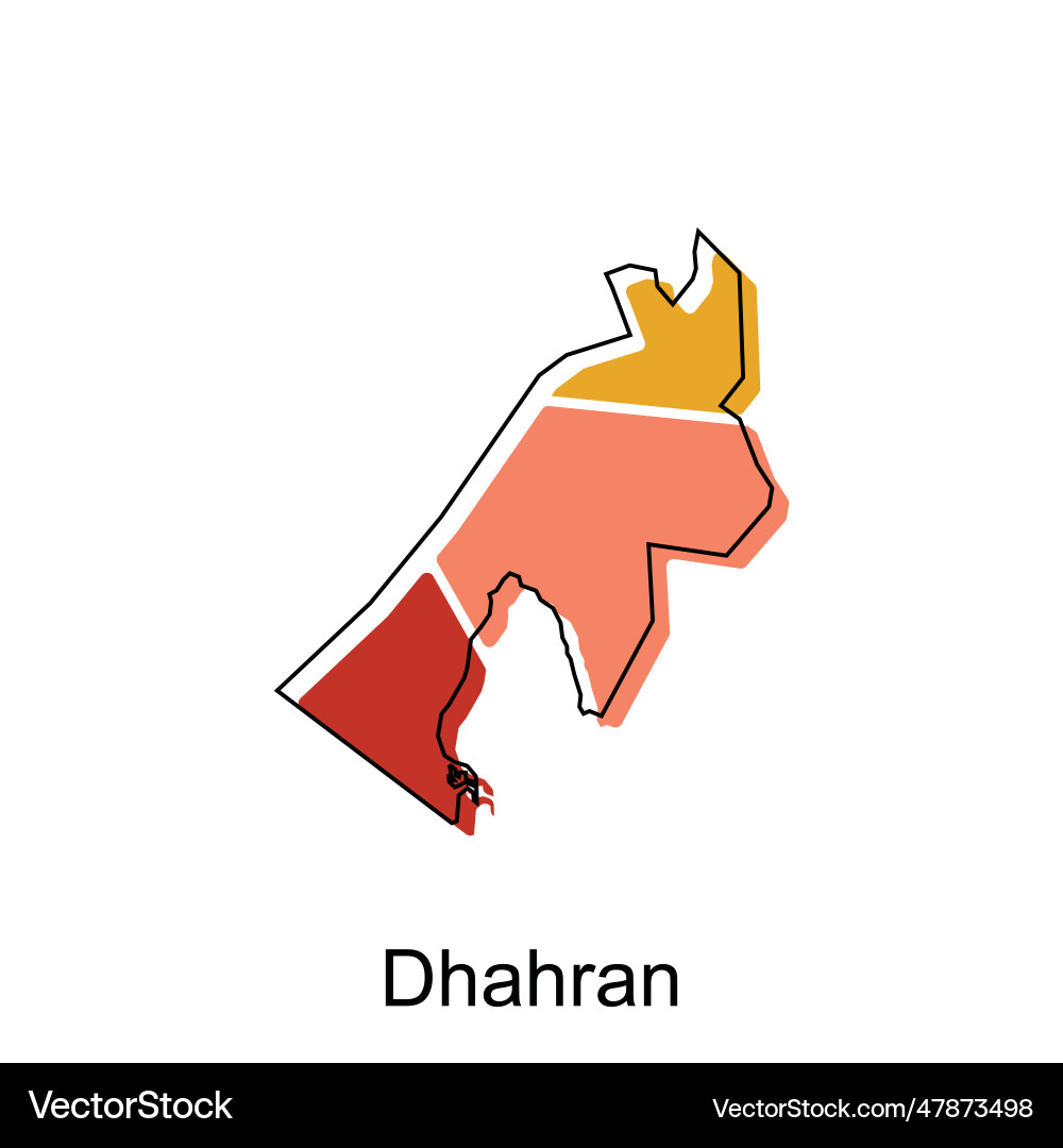 Map of dhahran design template world map Vector Image