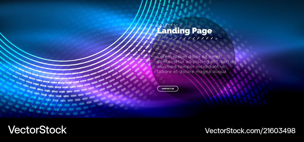 Neon glowing techno lines hi-tech futuristic Vector Image