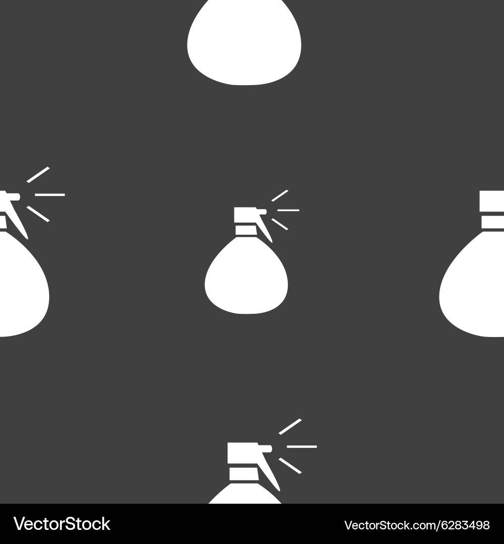 Plastic spray of water icon sign seamless pattern Vector Image