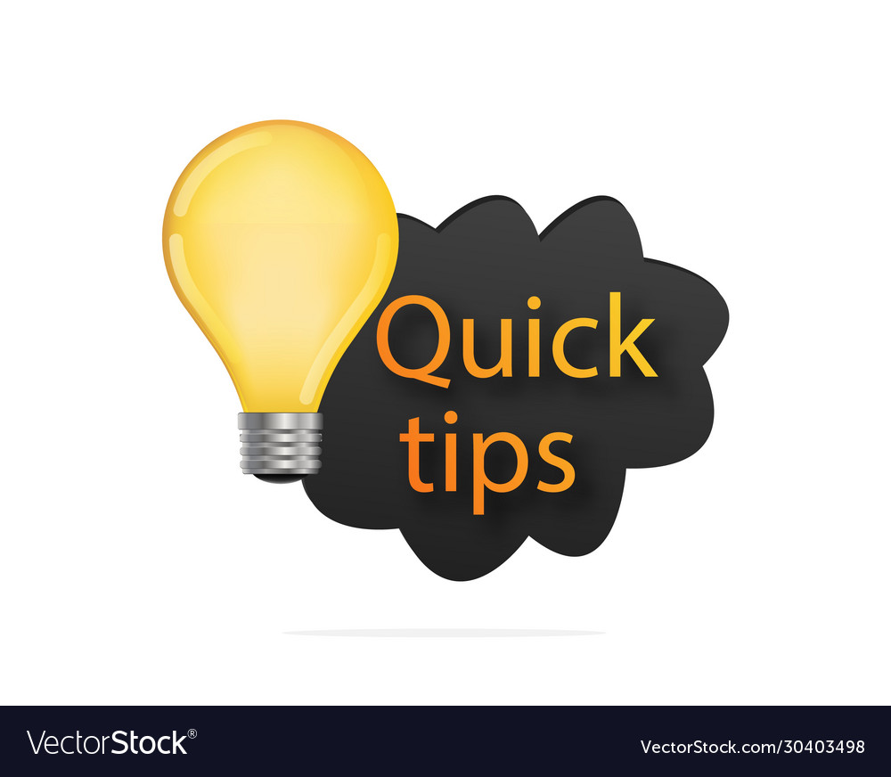 Quick tips badge Royalty Free Vector Image - VectorStock