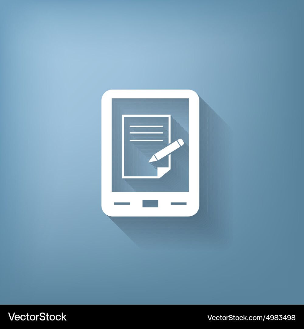 Tablet pad with sheet of paper Royalty Free Vector Image