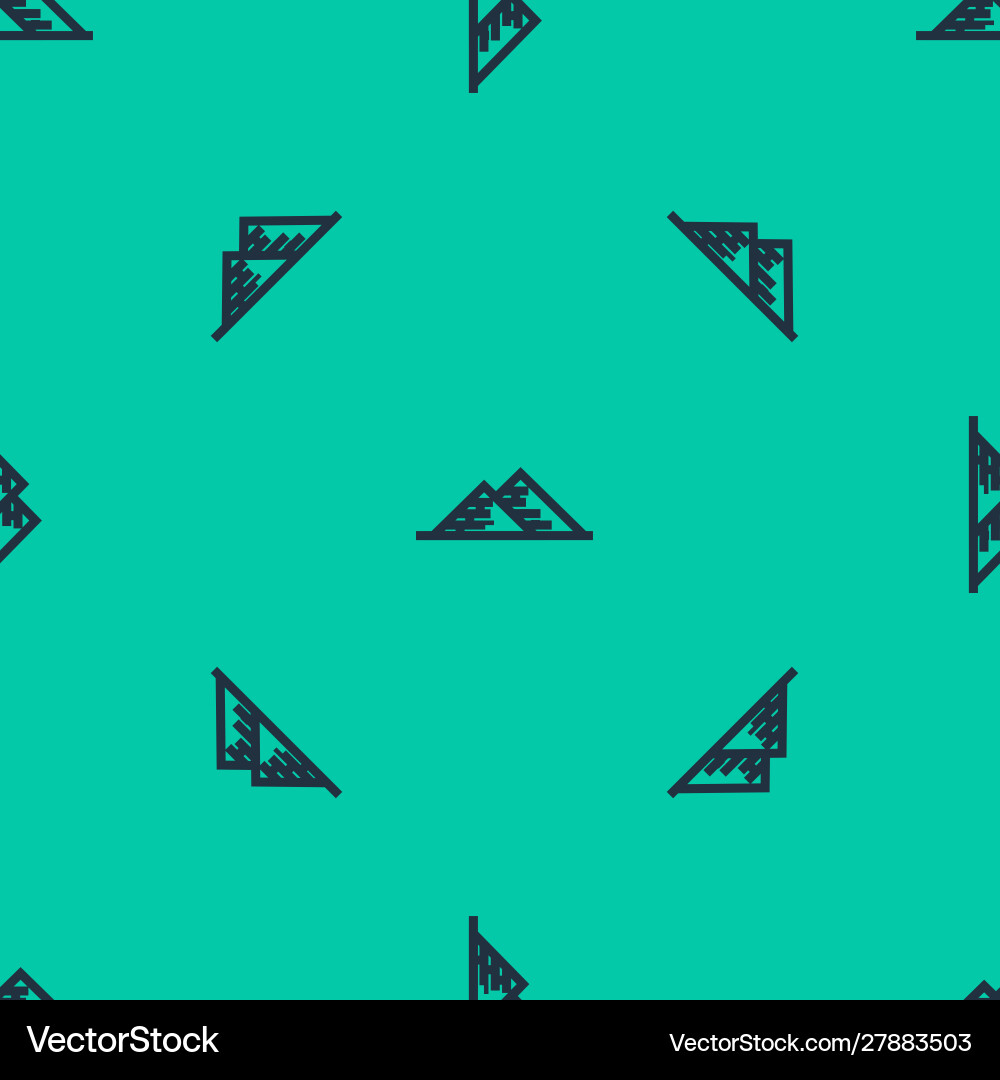 Blue line egypt pyramids icon isolated seamless Vector Image