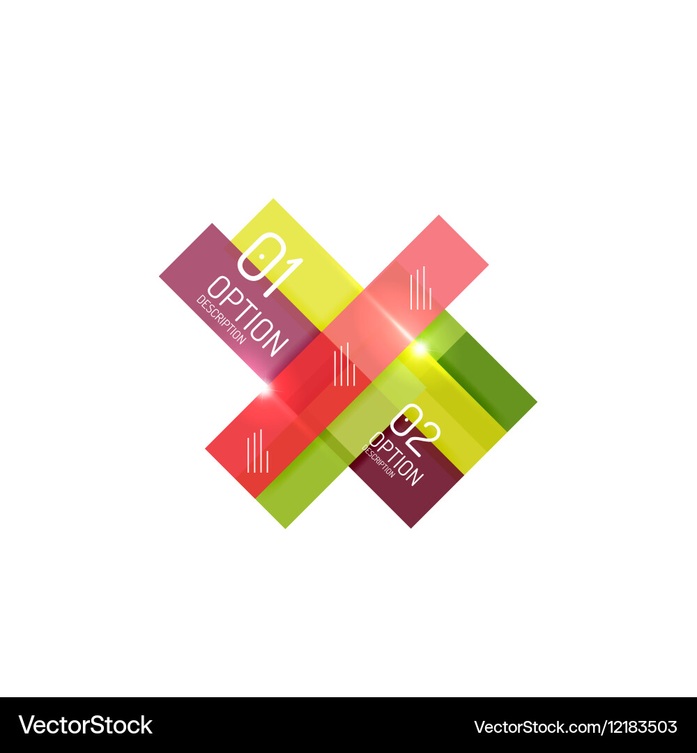 Business products option banners Royalty Free Vector Image