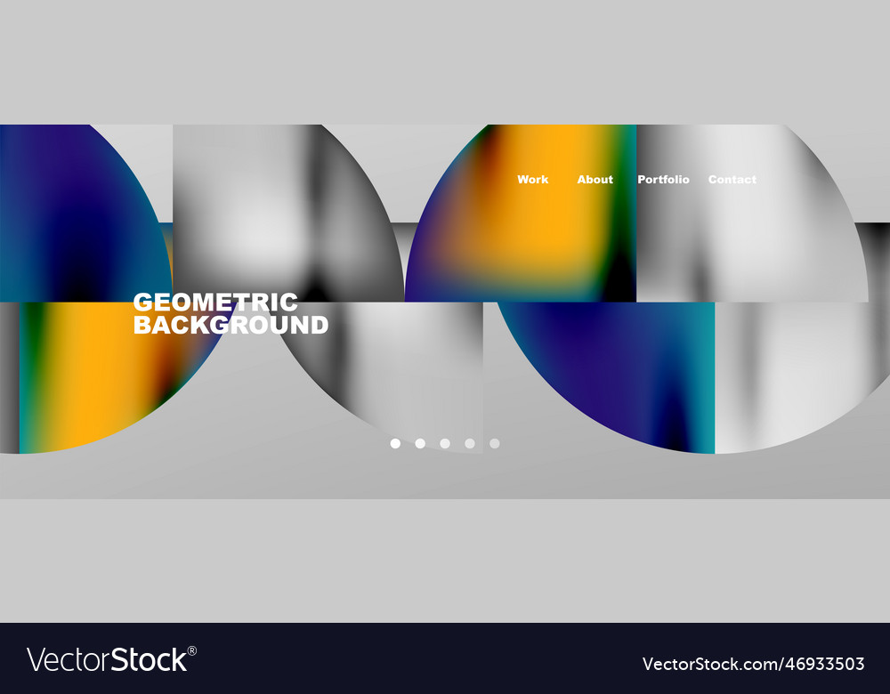 Circles and round elements abstract background Vector Image