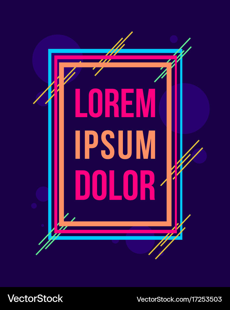 Collection stock frame art design style Royalty Free Vector