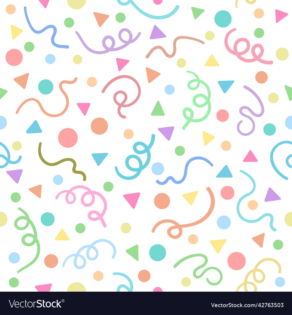 Confetti 80s pattern Royalty Free Vector Image