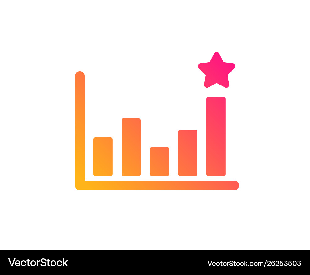 Efficacy icon business chart sign Royalty Free Vector Image