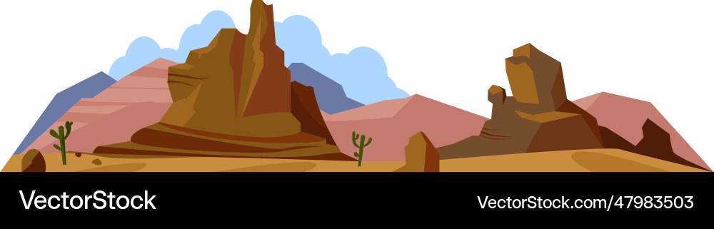 Great canyon Royalty Free Vector Image - VectorStock