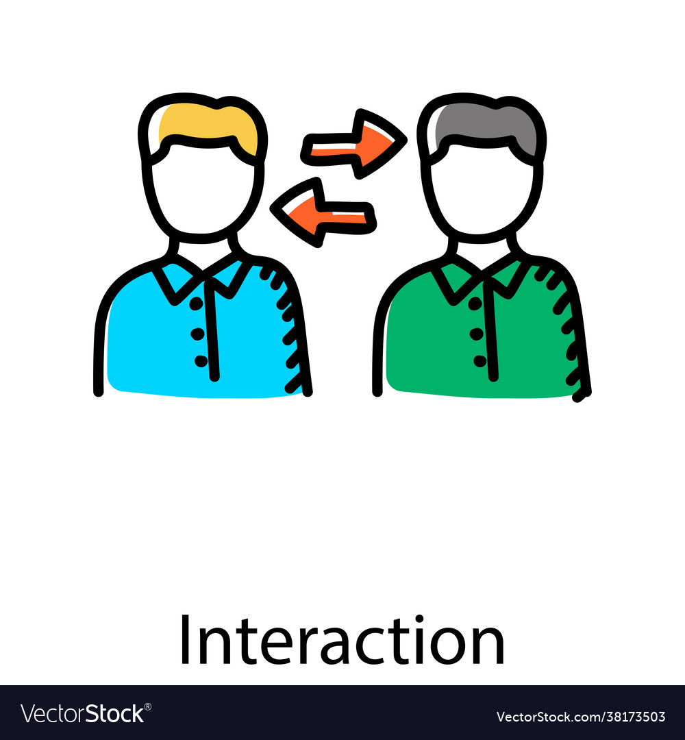 Interctaion Royalty Free Vector Image - VectorStock