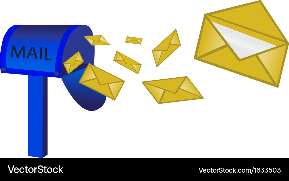 Mailbox and letter Royalty Free Vector Image - VectorStock