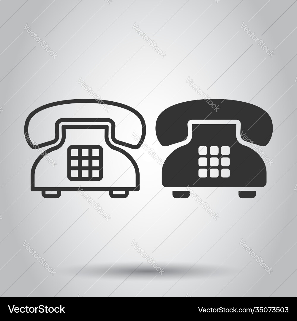 Mobile phone icon in flat style telephone talk Vector Image