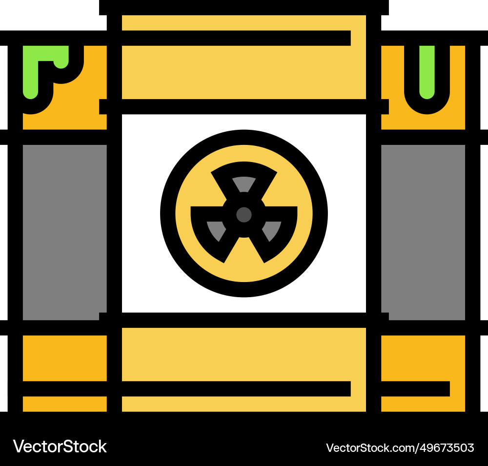 Radioactive waste nuclear energy color icon Vector Image