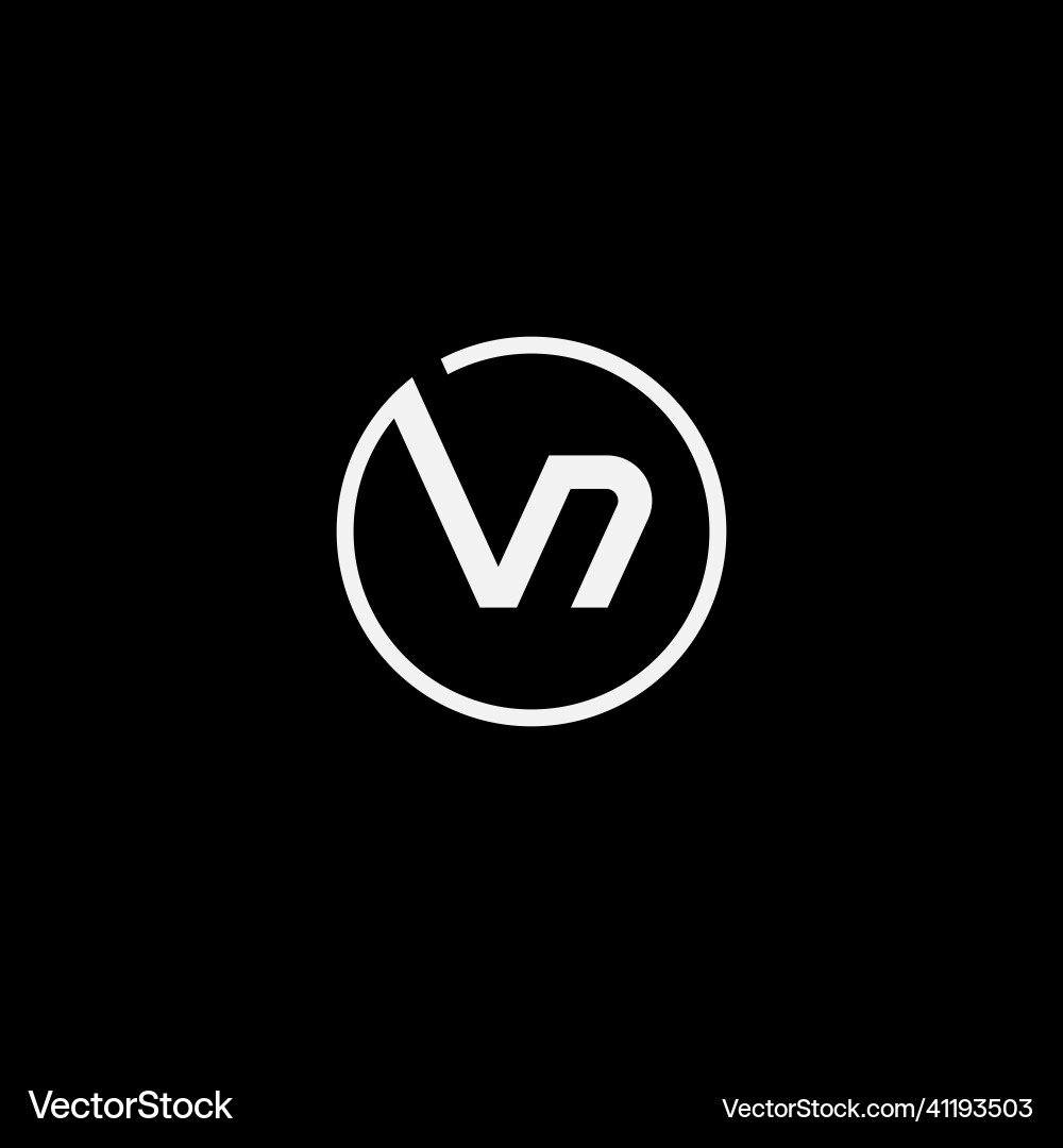 Vn or nv abstract outstanding professional Vector Image