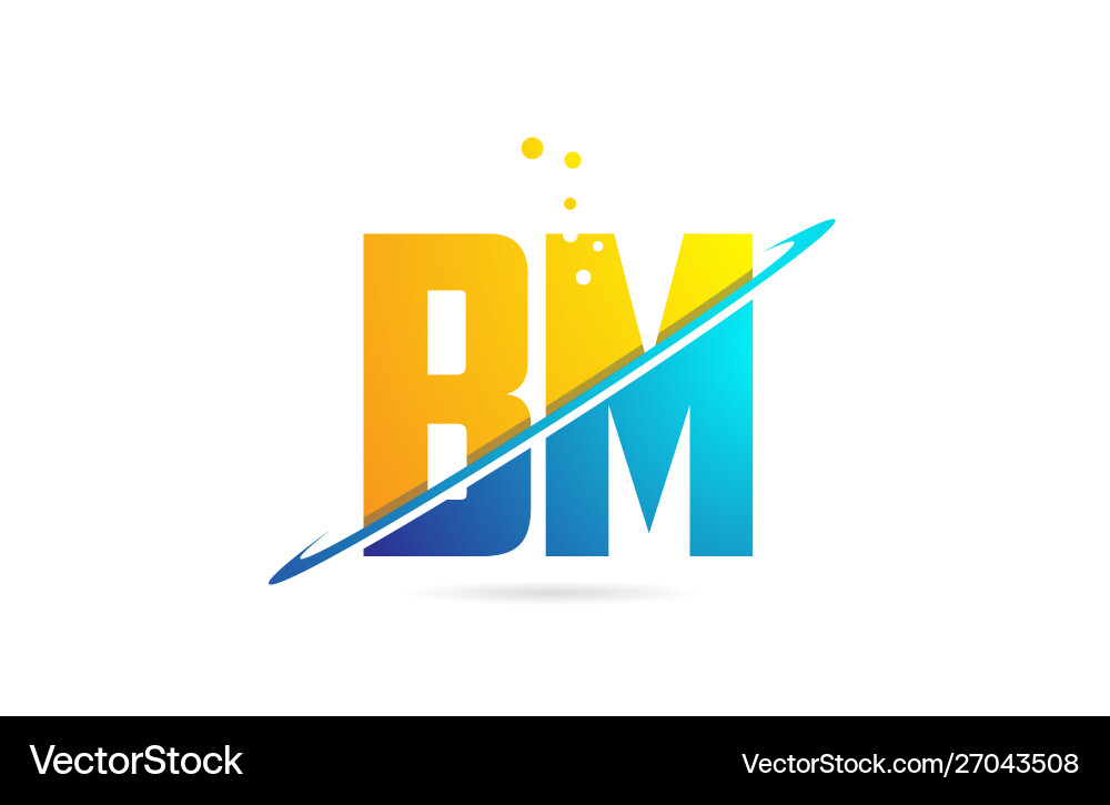 Alphabet letter bm b m combination for logo Vector Image